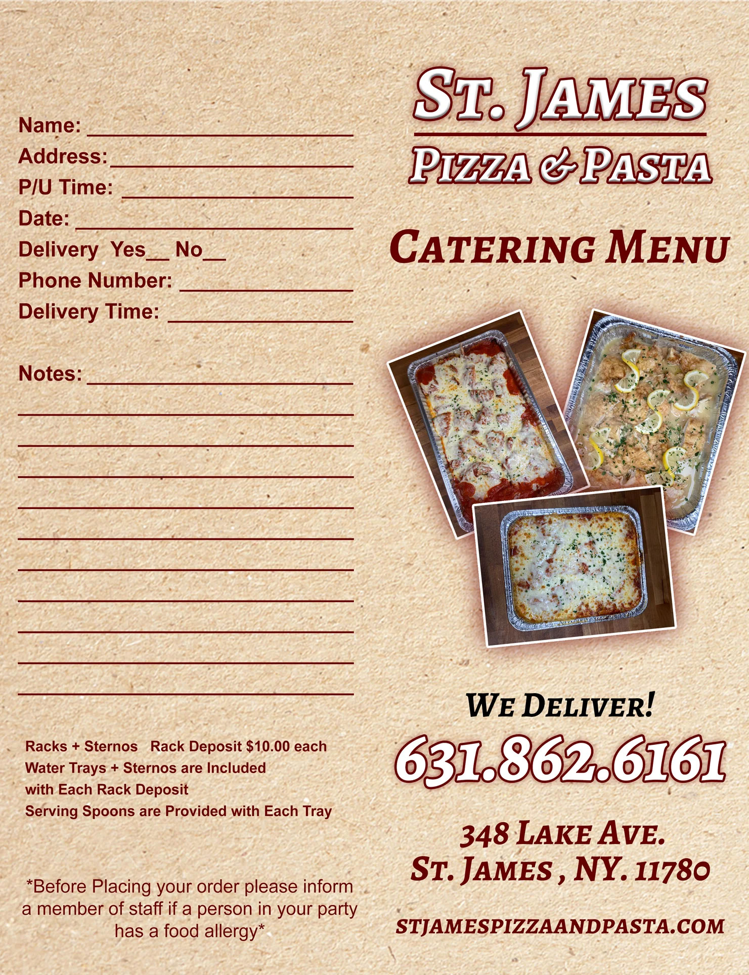 Catering – St James Pizza & Pasta